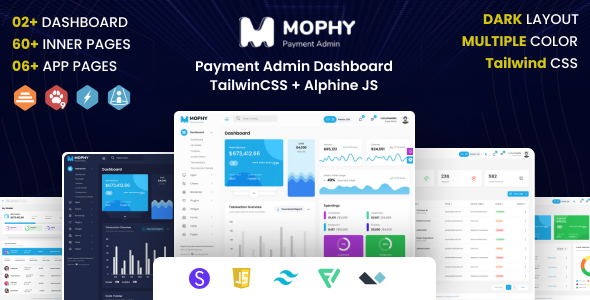 Mophy - Payment Admin Dashboard Tailwind CSS Template | DexignZone
